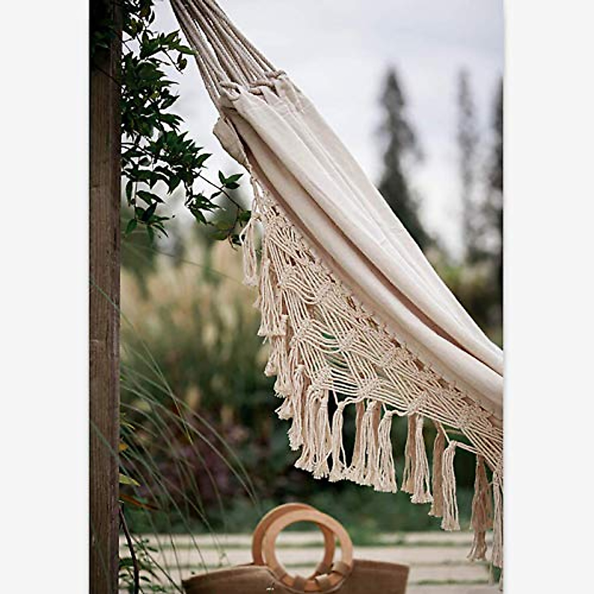 Tassel Swing Courtyard Leisure Chair Garden Canvas Beach Womens Summer Shirt White