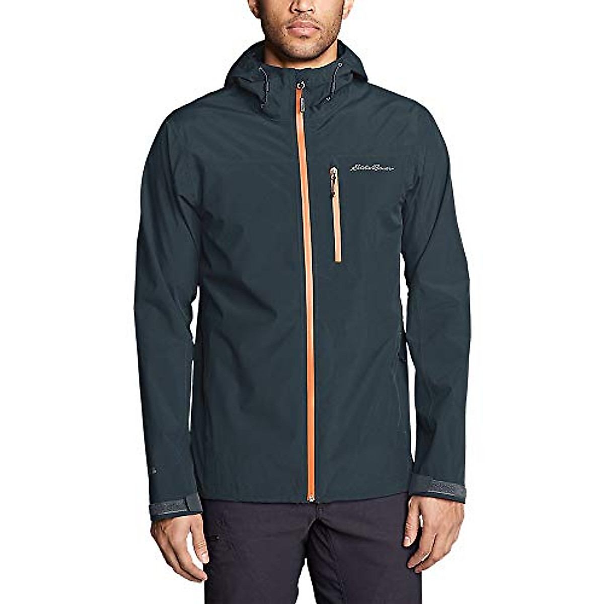Eddie Bauer Men's Cloud Cap Stretch 2.0 Rain Jacket, Waterproof, Storm, Large