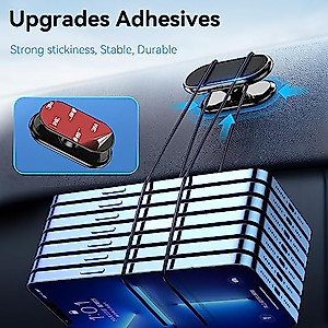【2-Pack】 Magnetic Phone Holder for Car, [ Super Strong Magnet ] [ 4 Metal Plate ] Carmount 2.0 Magnetic Phone Mount [ 360° Rotation ] Universal Dashboard Adhesive Magnetic Phone Holders for Your Car