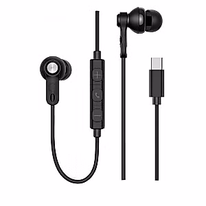 Type C Headphone【Latest Version】 USB C Wired in-Ear Earphones with Mic & DAC Chipset Noise Cancelling Earphone for 2018 iPad Pro/MacBook, Google Pixel 3/2/XL, Huawei, One Plus, Essential - Black