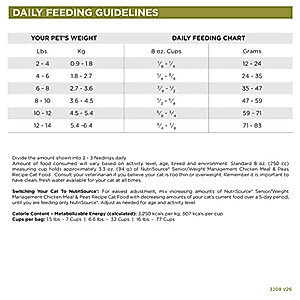 Nutri Source Cat Senior Weight Management - Chicken & Rice 16lb
