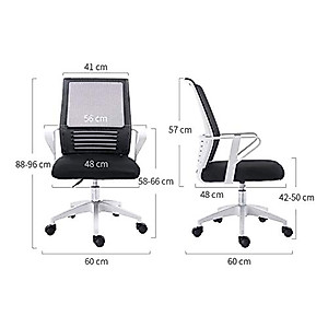 BZLSFHZ Ergonomic Office Desk Chair Mesh Swivel Computer Task Chair Mid Back Computer Chair Home Chair Student Chair Writing Chair Office Chair (Color : A)