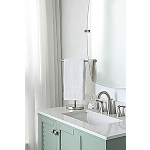 SunnyPoint Elite Heavy Weight Countertop Hand Towel Rack and Accessories Jewelry Stand; 16.5" Height (Satin Nickel, Stainless Steel Base)