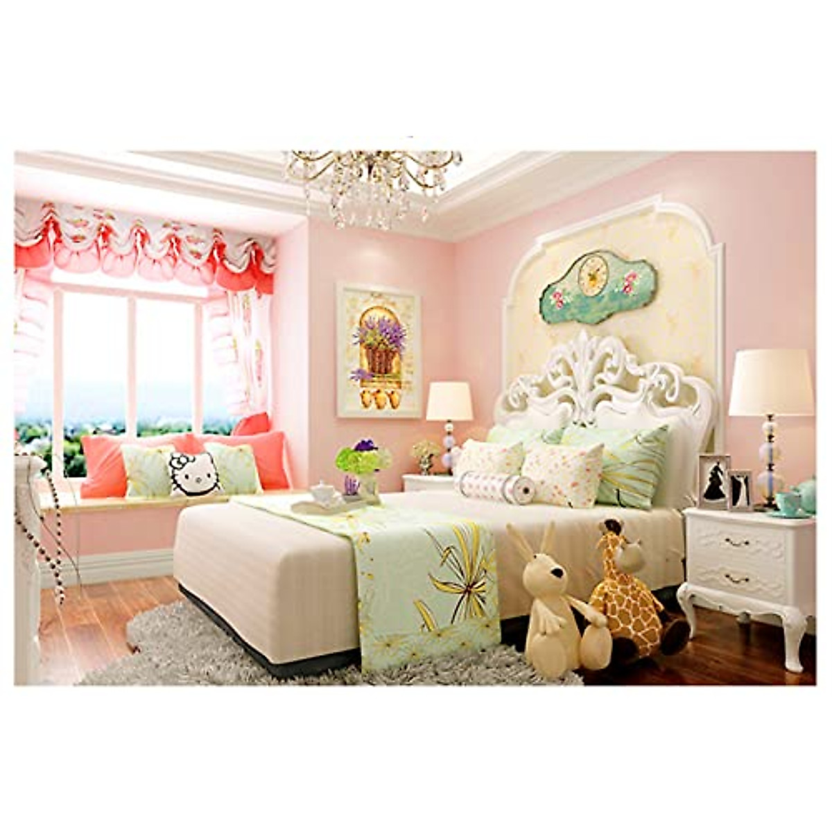 MOENMOAI Pink Wallpaper 11.8" X 78.7"Self Adhesive Peel and Stick Removable Home Decorative Vinyl Film for Home Decoration Worktops Furniture Stickers Contact Paper Removable Kitchen Wallpaper