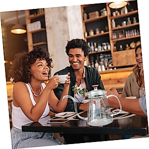 GRADENEVE Coffee Hand Pot Hand Drip Coffee Kettle Long Spout Coffee Kettle Clear Coffee Kettle Espresso Coffee Maker Goose Neck Teapot Gooseneck Kettle Stovetop Thermal Carafe Glass