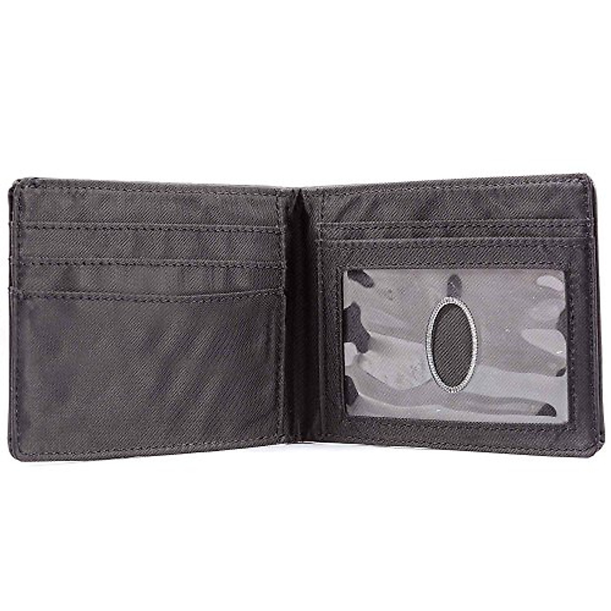 Big Skinny Men's Slimline Leather Bi-Fold Slim Wallet, Holds Up to 25 Cards, One Size, Black