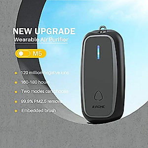 AVICHE M5 Necklace Wearable Mini Personal with USB | Black