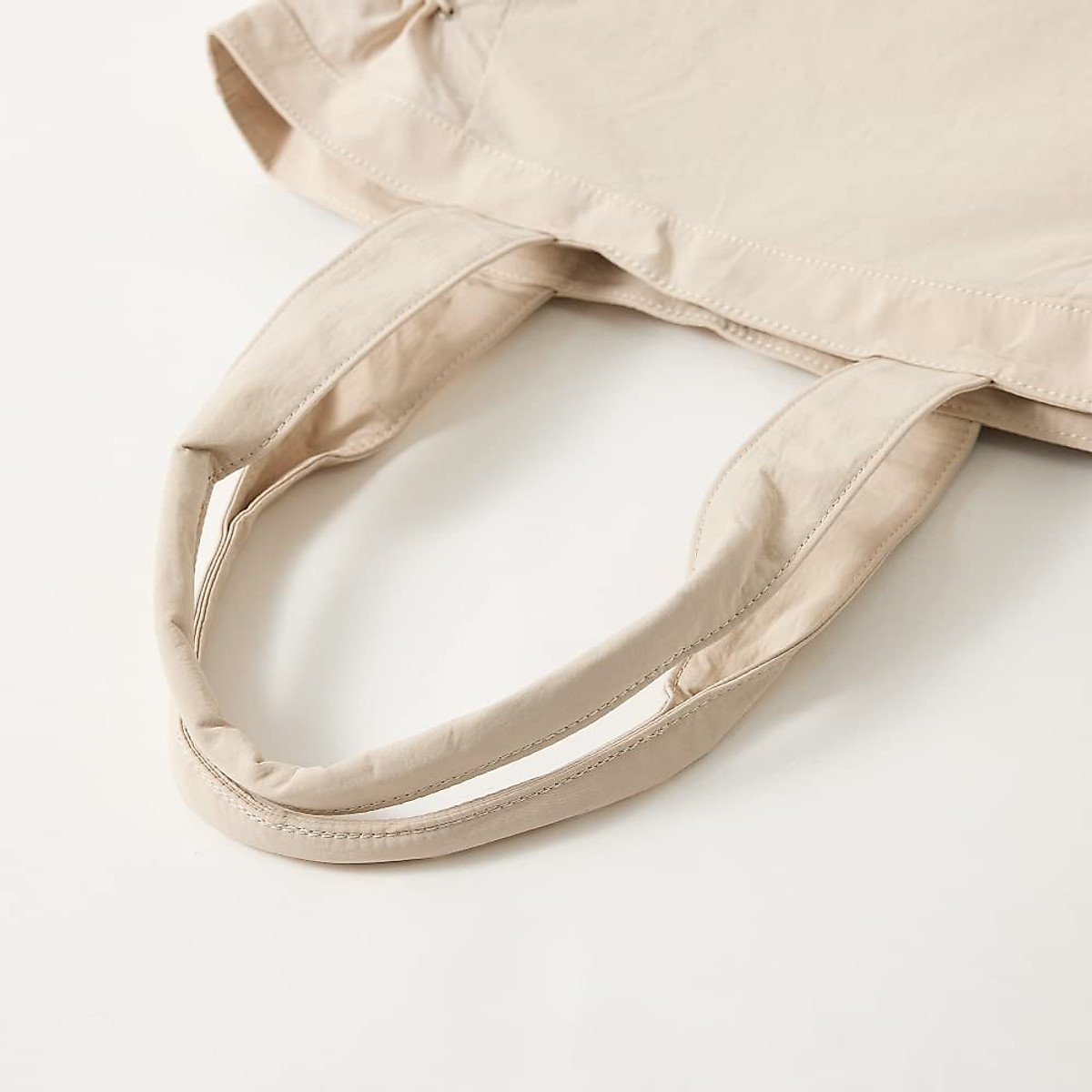 VAKAER Tote Bag for Women, 18L Side Cinch Shopper Handbag, Large Hobo Handbag, Lightweight Shoulder Bags for Work, Gym, Workout, Travel (Beige)