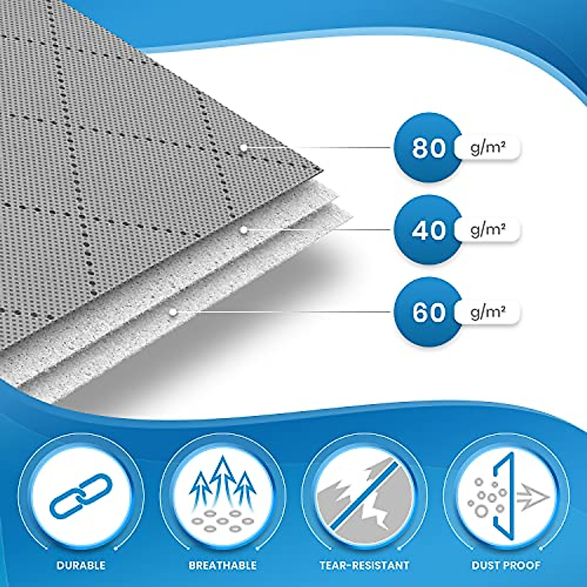 Everlasting Comfort Under Bed Storage Bags - Store 45% More With 172.5L of Bins - Collapse & Fold