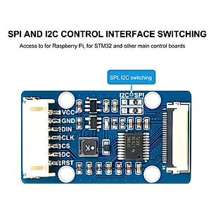 1.51 Inch Screen Module Kit, with RGB Module, SPI I2C Interface, Full Viewing Angle Design, 128 X 64 Resolution, Transparent Blue Display, for STM32