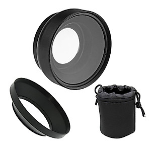 0.43X High Definition Super Wide Angle Lens w/Macro Compatible with Sony FDR-AX100 + 62mm 3 Piece Filter Kit