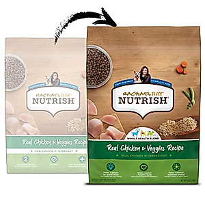 Rachael Ray Nutrish Premium Natural Dry Dog Food, Real Chicken & Veggies Recipe, 6 Pounds (Packaging May Vary)