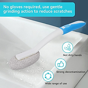1PCS Toilet Cleaning Pumice Stone, Stains Hard Water Ring Remover Bathroom Cleaning Brushes Toilet Pumice Stone with Handle for Toilets, Bathtubs, Pool(1pcs)