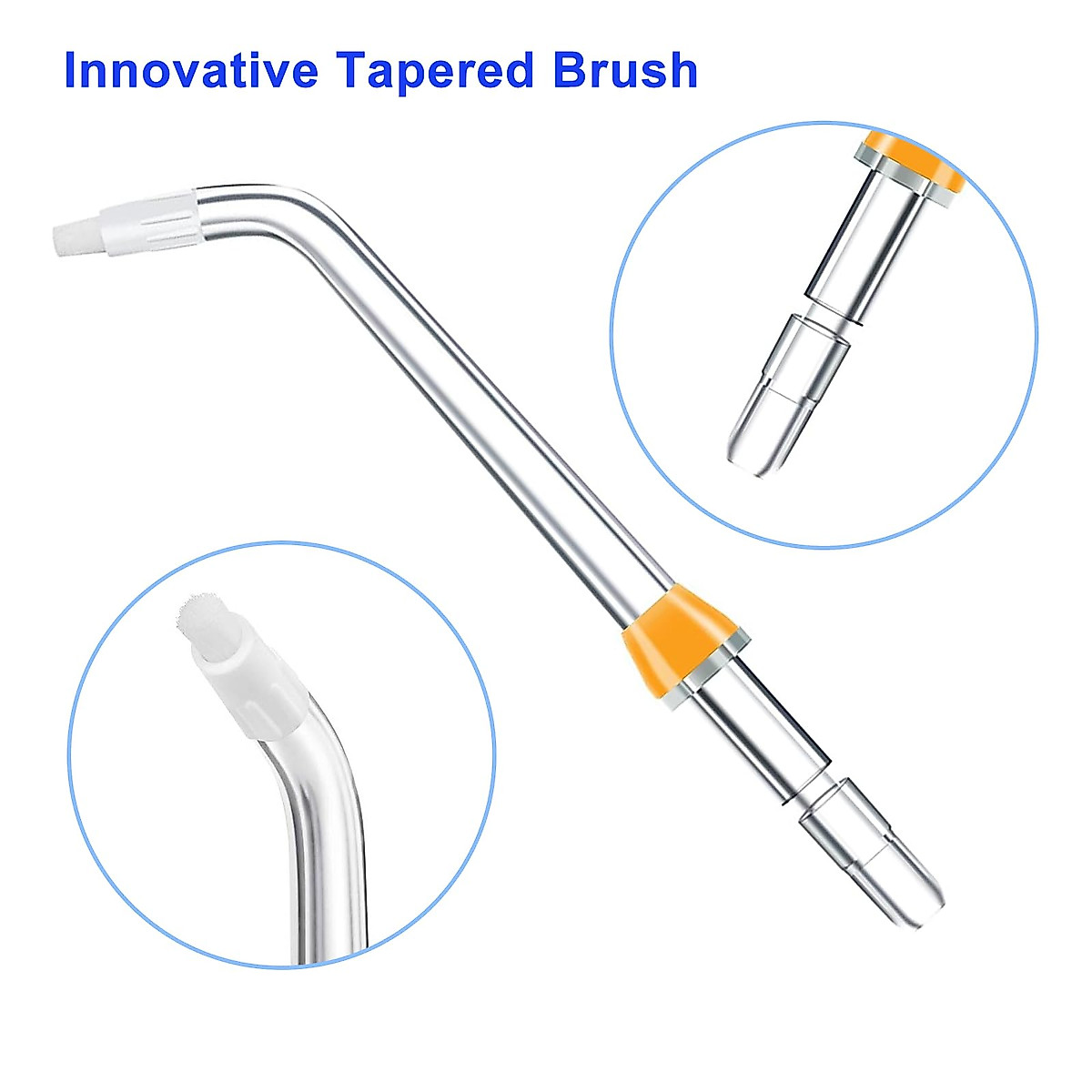 Replacement Tips for Waterpik Water Flosser, Replacement Orthodontic Tips Compatible with Waterpik Water Flossers and Other Brand Oral Irrigators (6 Orthodontic Tips)