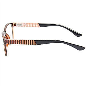 Kerecsen READING GLASSES 5 Pack Fashion Unisex Readers Spring Hinge With Stylish Pattern Designed Glasses (5 MIx Color, 0.75)