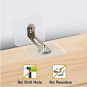 Furniture Anchors Wall Anchors, Anti Tip Furniture Anchors No Drill, Adhesive Furniture Wall Anchors for Baby Proofing - Secure Cabinet Bookcase Dresser Shelf Wall, No Screw, 6 Pairs