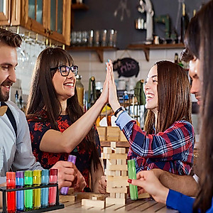 ArtCreativity Test Tube Glass Set, 6 Plastic Laboratory Glasses with Carry Tray, Funny Scientific Gifts for Adults, Cool Chemistry Graduation Gag Gift, Unique Drinking Gifts for Men and Women