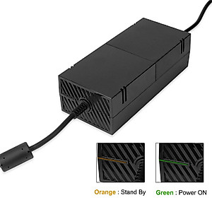 Oussirro Power Supply for Xbox One, AC Adapter Replacement Charger with Cable for Xbox One, Power Brick for Xbox One 100-240V