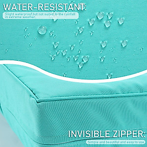 Kinlop 15 Pack Outdoor Cushion Covers Set, Replacement Patio Furniture Cushions, Outdoor Sectional Cushions for 6 Seat Sectional Furniture Sofa Chair with Water Repellent Fabric Cover (Royal Blue)