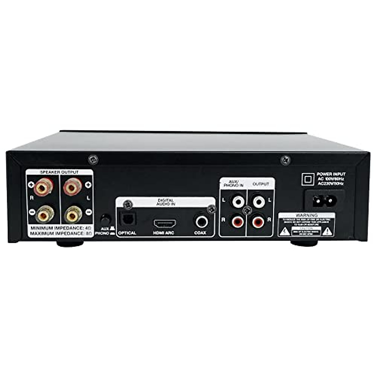 Rockville BLUAMP 90 Home Stereo Bluetooth Receiver Amp w/Mic+Phono+HDMI Input