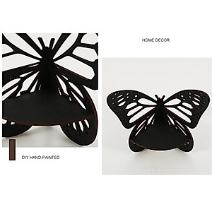 Generic Corner Wall Shelf, Wooden Butterfly Hollow Display Rack, Bohemian Wall Handicraft Ornament Shelf, Minimalist Home Wall Decoration (A)