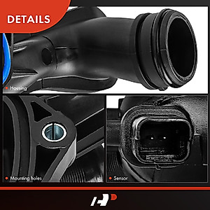 A-Premium Engine Coolant Thermostat and Housing Assembly W/Sensors - Compatible with Mini Cooper 2007-2013, Cooper Countryman 2011-2013 - DOHC, L4 1.6L - Replace# 11537534521, 11538699290