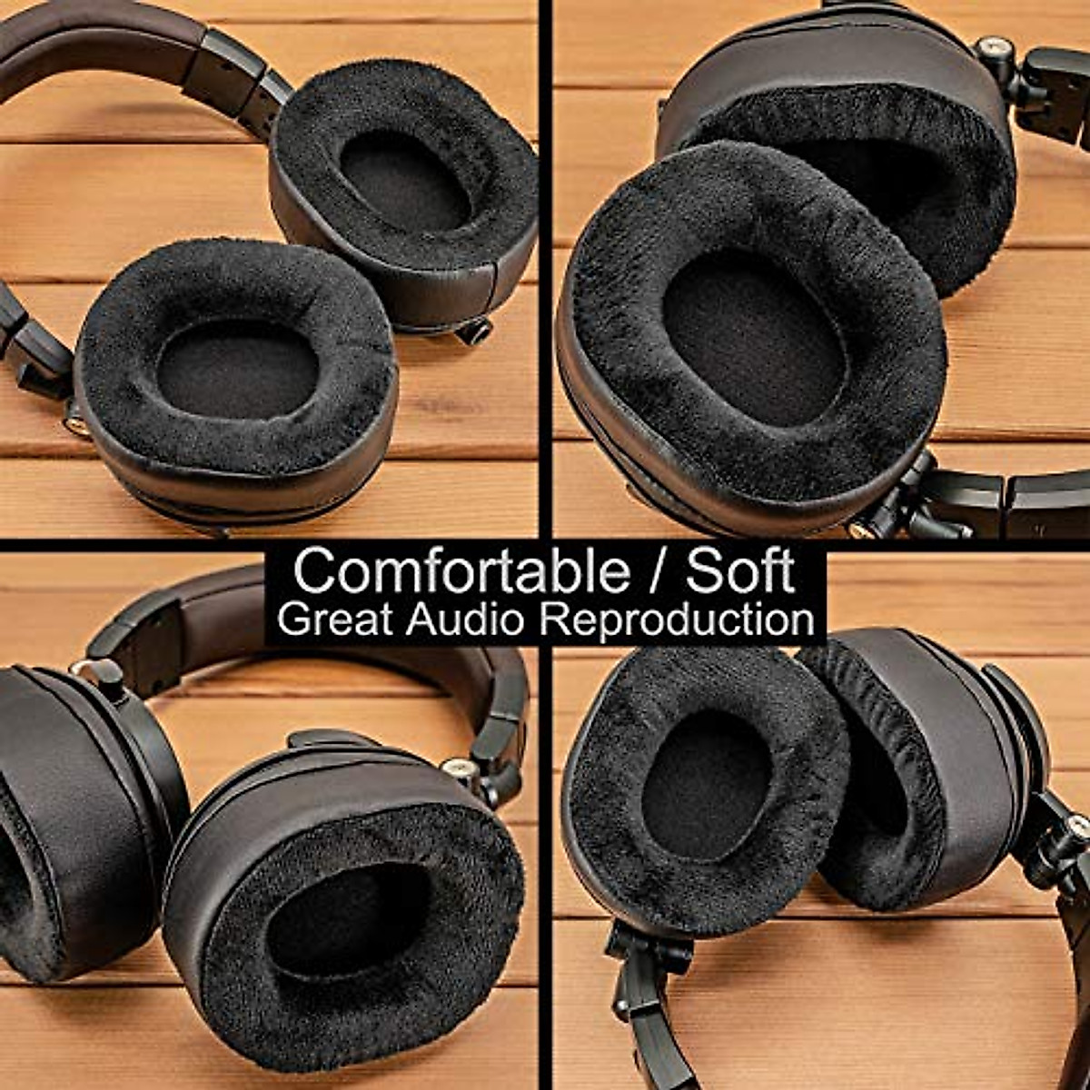 Arctis 7 Ear Cushion Replacement Ear Pads Compatible with ATH-M50x M50 M40, Arctis 7 Arctis Pro, ATH-WS1100iS, HD280 Pro, MDR-7506 V6 Headphone (Hybrid Velour)