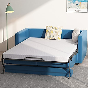 EGOHOME Full Memory Foam Replacement Mattress Sleeper 4.5-Inch for Convertible Sleeper Sofa and Couch Beds, Cooling Gel Green Tea Mattress in a Box, 73”×52”×4.5”, Sofa Not Included