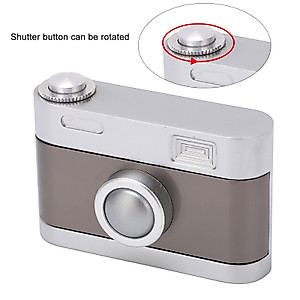 Estink Camera Shaped Metal ADHD Push Slider Toy, Metal Push Card Fidget Slider, Camera Shaped ADHD Push Slider Toy Office Desk Toys Gifts for Adults Kids Students Teens