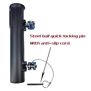 Folding Wagon Cart Umbrella and Fishing Rod Holder - Ideal for Wagon Cart, Garden, Gorilla, and Camping Carts - No Drilling Required