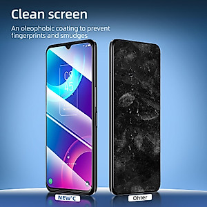 NEW'C [3 Pack] Designed for TCL 30 5G/TCL 30/TCL 30 Plus Screen Protector Tempered Glass, Bubble Free, Ultra Resistant