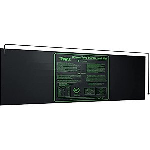 iPower GLHTMTL-A 48" x 20" Waterproof Durable Seedling Heat Mat Warm Hydroponic Plant for Indoor Gardening Germination Starting, Black
