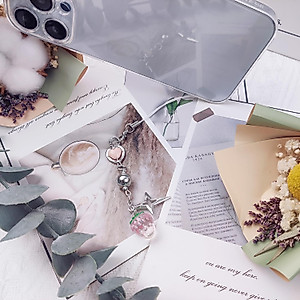 cioatu 4PCS Cute Phone Charms Aesthetic Y2K Cell Phone Charms Strap Pink Strawberry Butterfly Star Phone Charm Y2K Accessories for Phone Bag Keychain Airpods Camera Pendants Decor