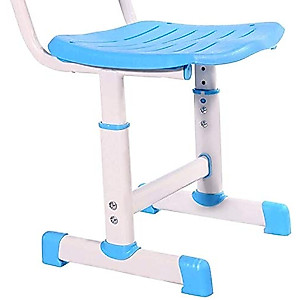 Atezch_ Kids Functional Desk and Chair Set, Height Adjustable Children School Study Desk, Metal Hook and Storage Drawer for Boys Girls, Anti-Slip (Blue)