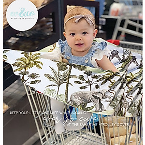 Multi-Use Baby Canopy Cover, Nursing Blanket for Breastfeeding, Shopping Cart Cover, Highchair Cover, and Baby Announcement Kit. Packaged in Luxury Box with Ribbon.
