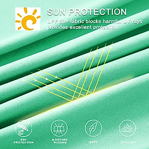 Willit Women's UPF 50+ Sun Protection Shirt SPF Long Sleeve Lightweight Half-Zip Golf Outdoor Shirt Quick Dry Rash Guard Light Green L