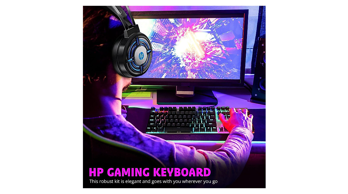 HP Gaming Keyboard & Mouse Combo | 4 in 1 RGB Bundle