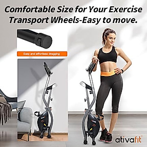 ATIVAFIT Exercise Bike Foldable Fitness Indoor Stationary Bike Magnetic 3 in 1 Upright Recumbent Exercise Bike for Home Workout (Grey)