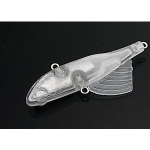 10PCS Unpainted Lure Blanks 13.88g 6.8cm with 4mm Free Fishing Eye VIB Crankbait Baits Simulation Blank Body Clear Hard Baits Trout Salmon Minnow Lure Popper Lures Topwater Freshwater 4mm 8242