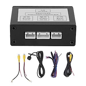 Car Front View Camera Switcher, Smart Car Parking Camera Converter Front Rear View Video Switch Channel Control Box