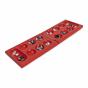 FAO Schwarz Mancala Game with Folding Wood Board, Strategy Game, for Adults and Kids Ages 6 and up
