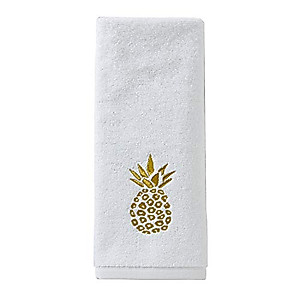 SKL Home by Saturday Knight Ltd. Gilded Pineapple Hand Towel (2-Pack), White, Small