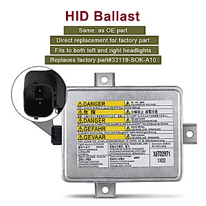 WMPHE HID Headlight Ballast Compatible with Acura TL Acura TSX Honda S2000 Mazda 3 Replacement for X6T02981 W3T10471 X6T02971 33119-S0K-A10 Xenon HID Ballast Headlight Control Unit Module (2 PCS)