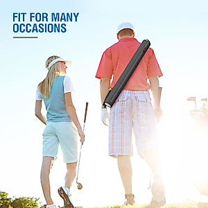 FireAnt Black Polyester Insulated Cooler Sleeve - Perfect Size for 7 Cans of Beer, 19" Long by 8" Wide, Ideal for Golfing, Picnics, Camping, Sporting Events, and More