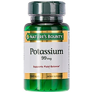 Nature's Bounty Potassium Gluconate 99 mg, 100 Caplets