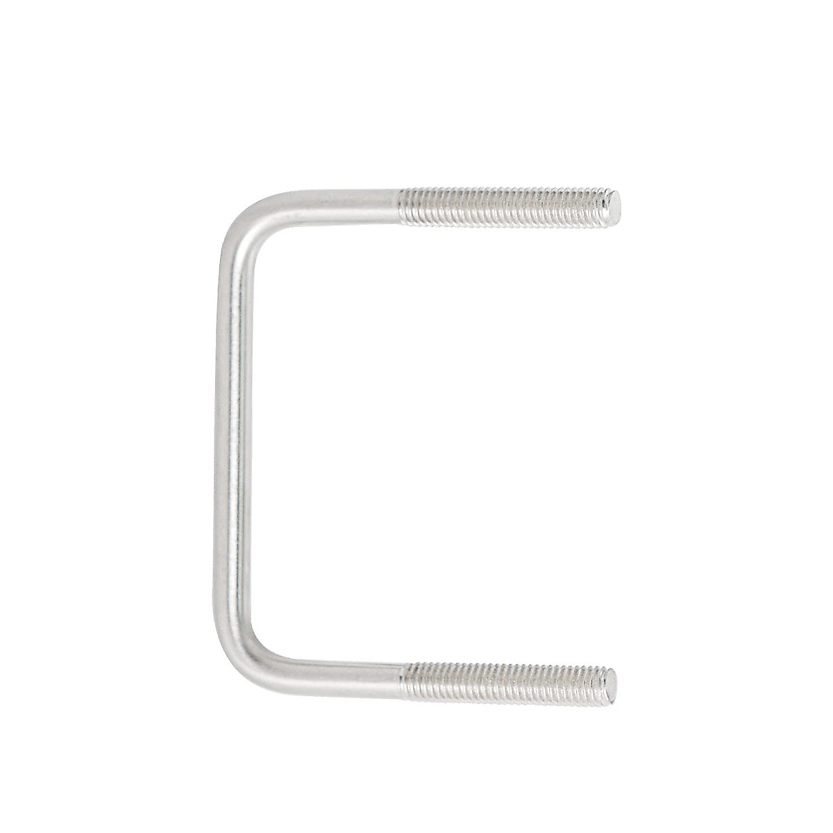 Aoje-Link Square U-Bolts 2.36"(60mm) Inner Width M6 Thread 304 Stainless Steel Silver with Plates Nuts Flat Washers for Car/RV/Trailer Bumper, 2Pcs