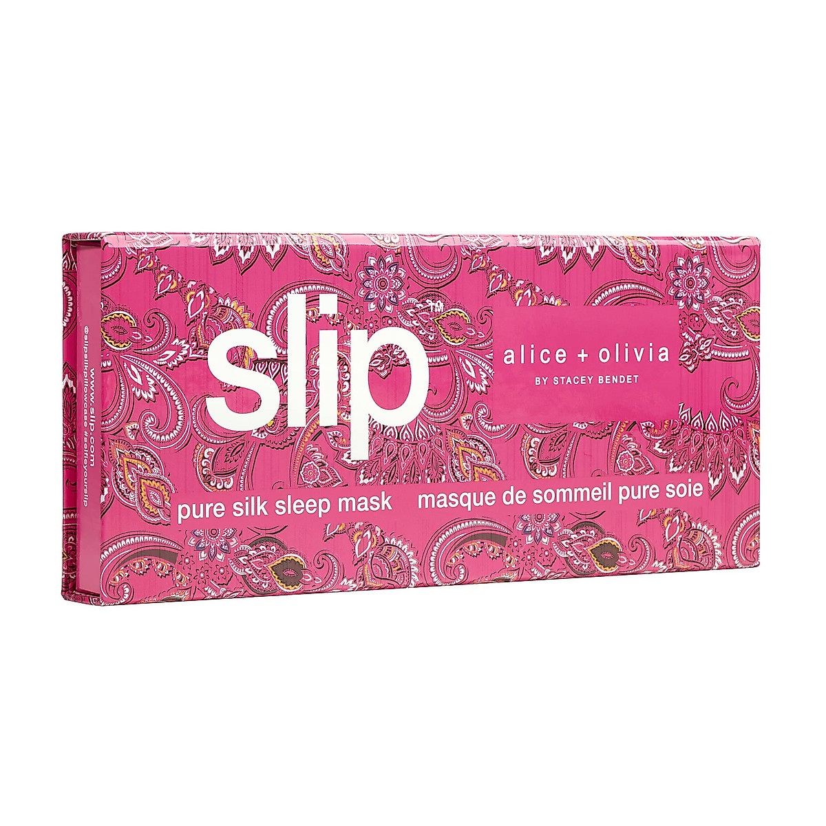 Slip Women's Slip X Alice + Olivia Sleep Mask, Spring Paisley, Pink, Print, One Size