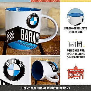 Nostalgic-Art Retro Coffee Mug, BMW – Garage – Gift idea for car accessories fans, Large Ceramic Cup, Vintage Design, 11.2 oz