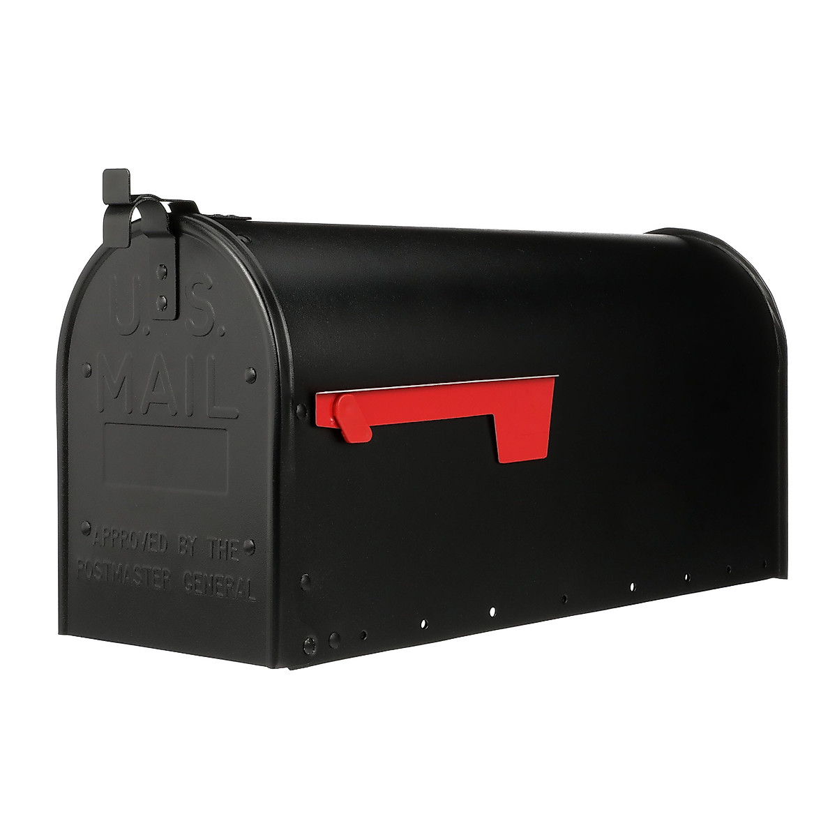 Architectural Mailboxes Admiral Aluminum Post Mount Mailbox, Compatibility Code B, ADM16BAM, Textured Black, Large Capacity