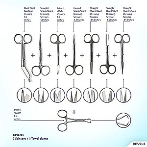 DEXSUR Professional Dissecting Kit Anatomy - 160 Piece Stainless Steel Biology Instruments Set for Medical & Veterinary Training